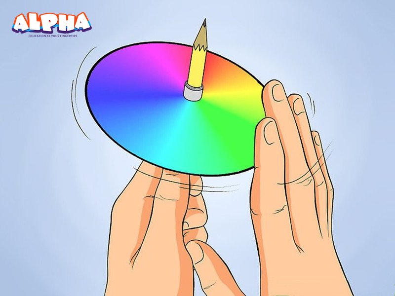 Alpha science classroom：kid's Science Experiment-Disappearing Color Wheel